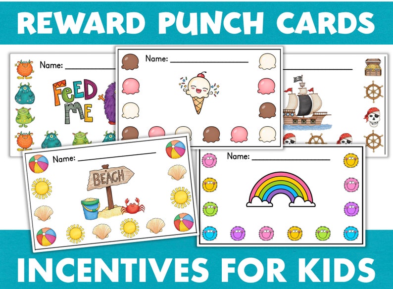 Punch Cards for Kids Behavior Management Rewards Goal - Etsy