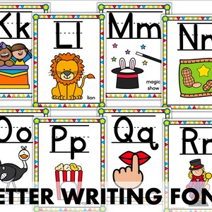 Printable Circus Theme ABC Alphabet Posters Letters A to Z Classroom ...