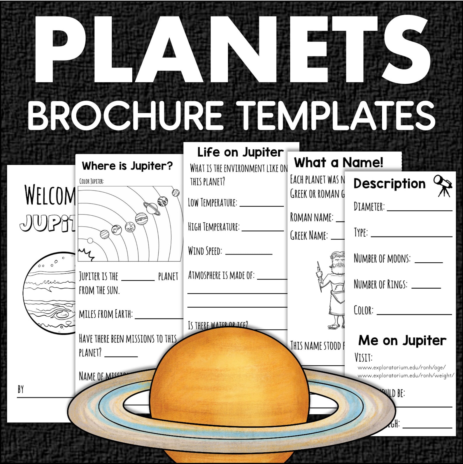 Space Solar System Planets Research Science Activity Travel Brochure ...