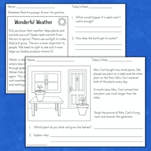 Weather and Seasons Science Reading Worksheets 2nd 3rd Grade Homeschool ...