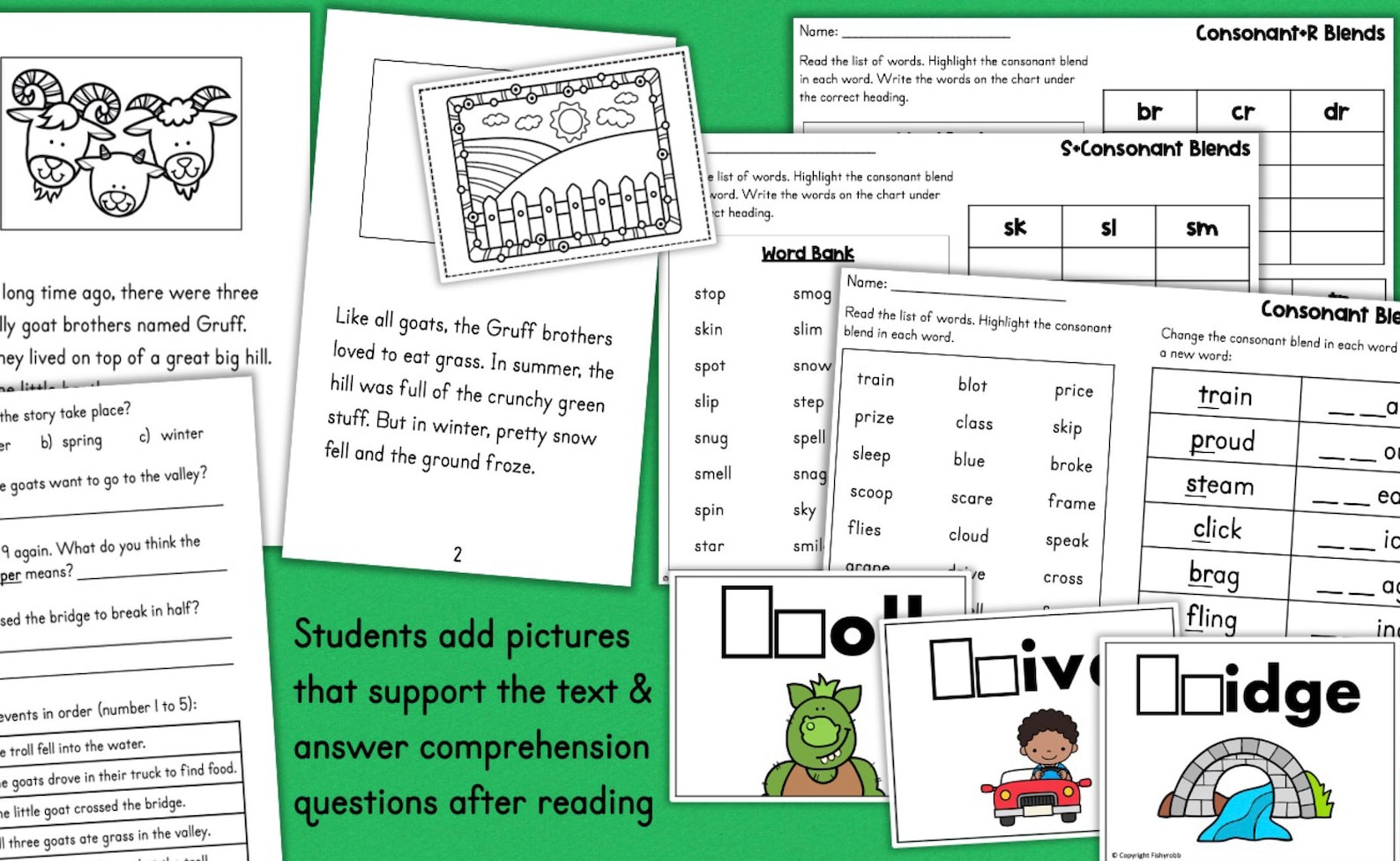 FAIRY TALES Decodable Readers Printable Books & Phonics Skills ...