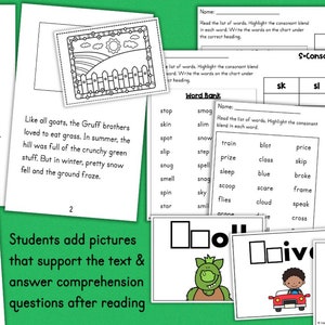 FAIRY TALES Decodable Readers Printable Books & Phonics Skills ...