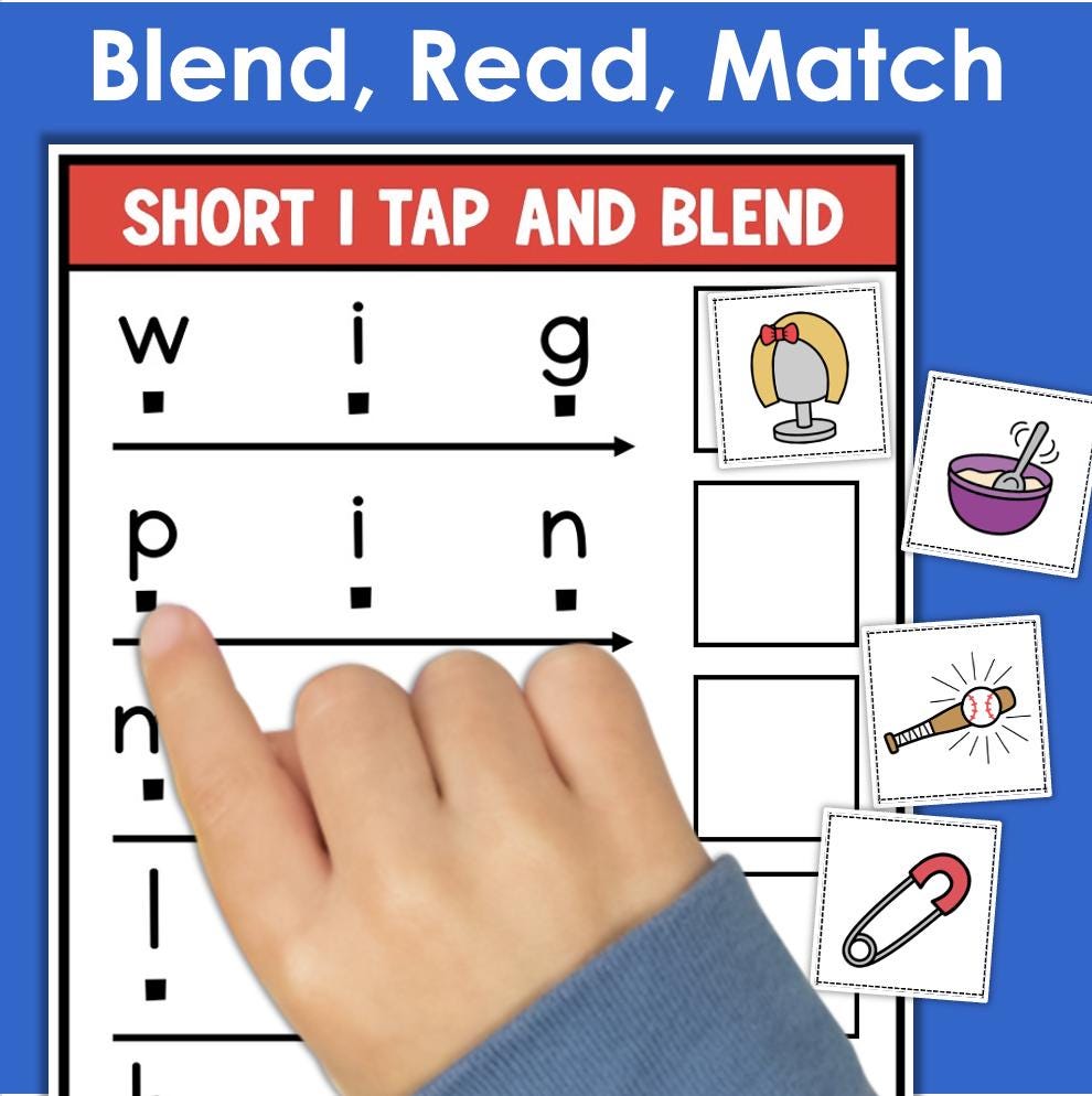 Learn to Read CVC Words Phonics Activities Kindergarten Reading ...