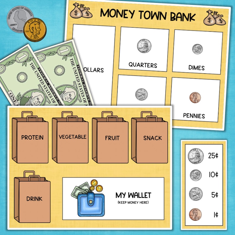 Counting Money Grocery Shopping Game Classroom or Homeschool Math ...