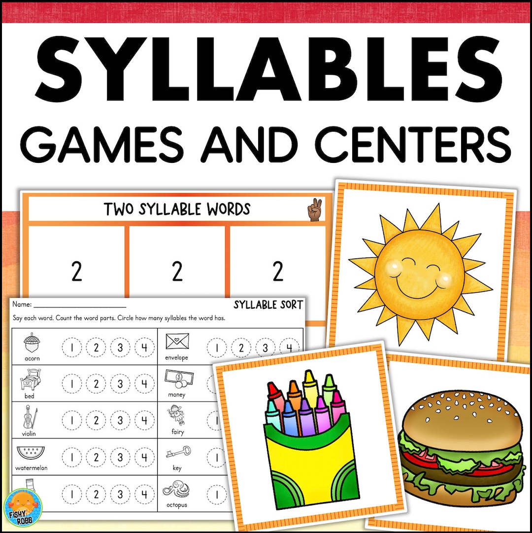 Counting Syllables Activities & Games Learn to Read Phonemic Awareness ...