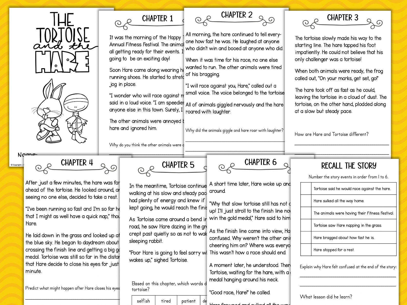 AESOP'S FABLES Printable Books Reading Comprehension - Etsy Canada