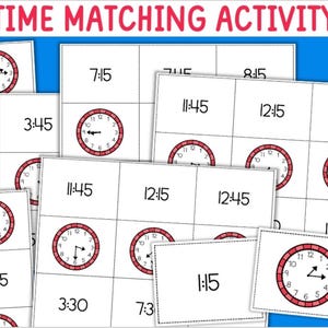 Learn to Tell Time to the Quarter Hour Worksheets Activities Posters ...