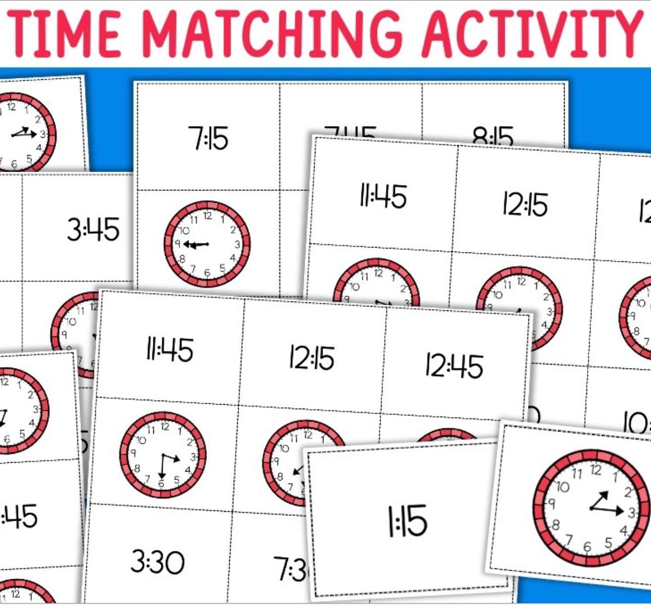 Learn to Tell Time to the Quarter Hour Worksheets Activities Posters ...