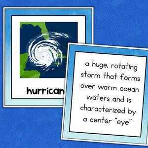 Weather and Climate Vocabulary Cards With Pictures & Definitions ...