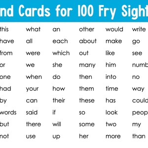 Printable Sight Word Books for 100 High Frequency Words Kindergarten 1st Grade Homeschool - Etsy