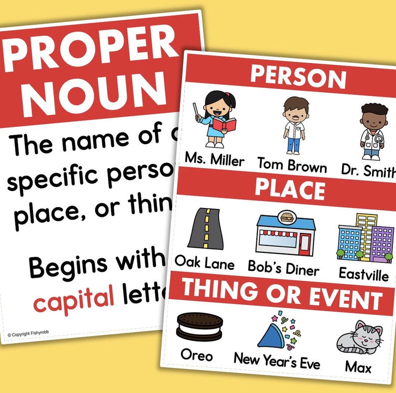 Common and Proper Nouns 2nd Grade Grammar Language Arts Worksheets ...