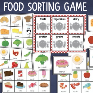 Food Groups Healthy Foods Activity Game Worksheet Kindergarten Prek ...