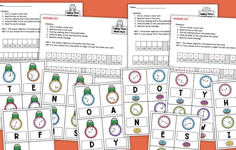 2nd Grade Math Activities BUNDLE Addition Subtraction Telling Time ...