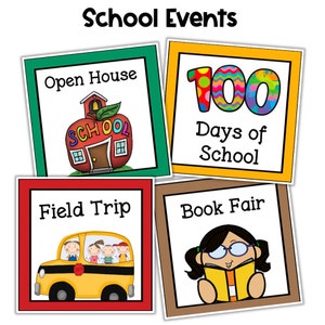 Pocket Chart Calendar Cards HOLIDAYS & EVENTS Classroom Homeschool - Etsy