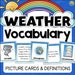 Weather and Climate Vocabulary Cards With Pictures & Definitions ...