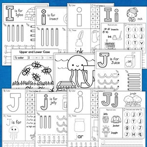 Alphabet Letters Printable Worksheets A to Z Letter Sounds Learn to ...