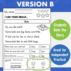 Kindergarten at Home Reading Worksheets - Comprehension Passages ...
