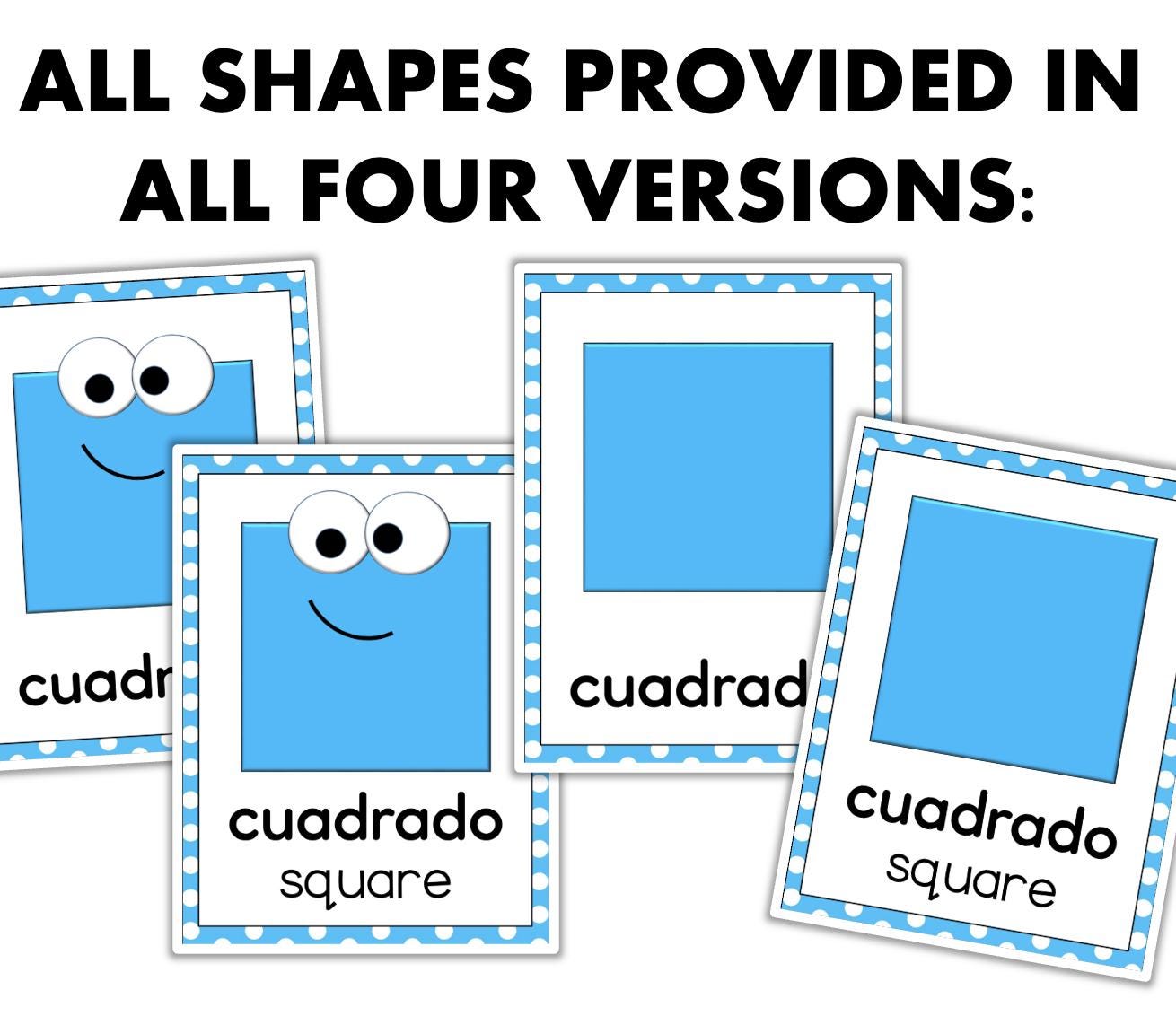 Las Formas SPANISH Shape Posters Bilingual Spanish Classroom Decor - Etsy