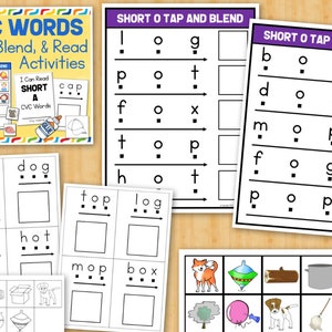 Learn to Read CVC Words Phonics Activities Kindergarten Reading ...