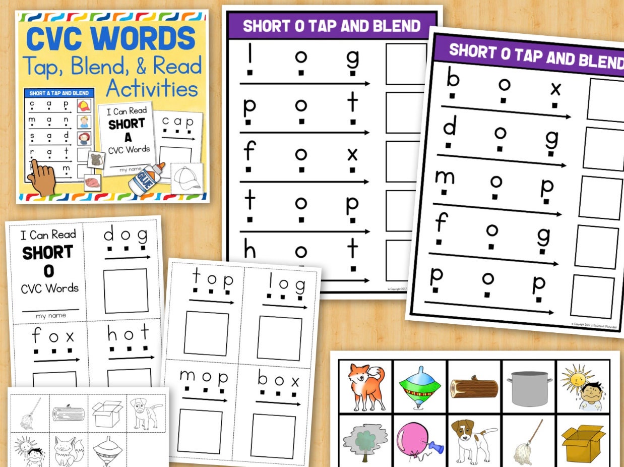 Learn to Read CVC Words Phonics Activities Kindergarten | Etsy