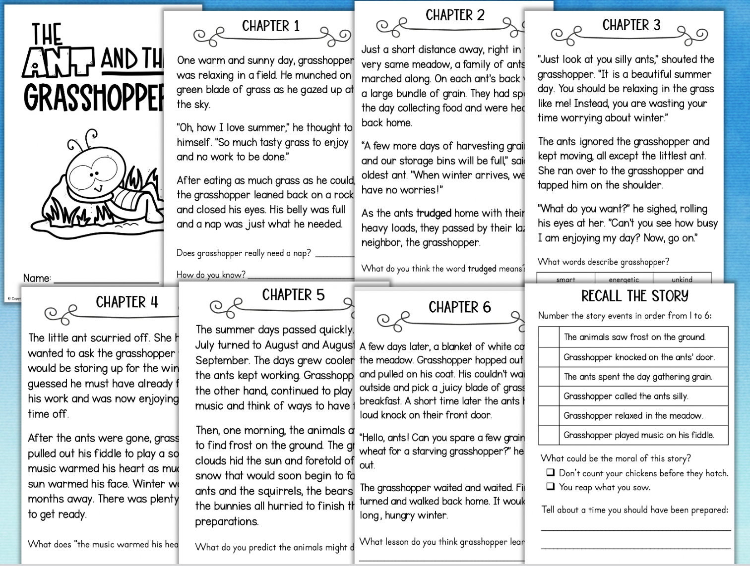 AESOP'S FABLES Printable Books Reading Comprehension - Etsy Canada
