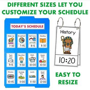 HOMESCHOOL Daily Visual Schedule Cards Printable Instant Download - Etsy