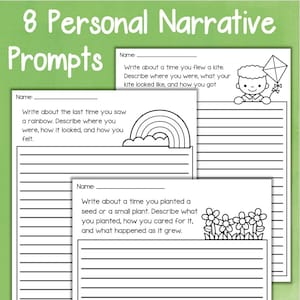 2nd 3rd Grade Writing Prompts and Printable Worksheets Year Long Bundle ...