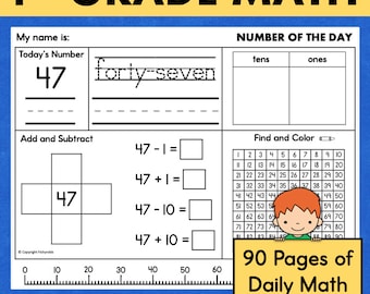 Daily Practice Printables for 1st Grade Math Worksheets | 2-digit ...
