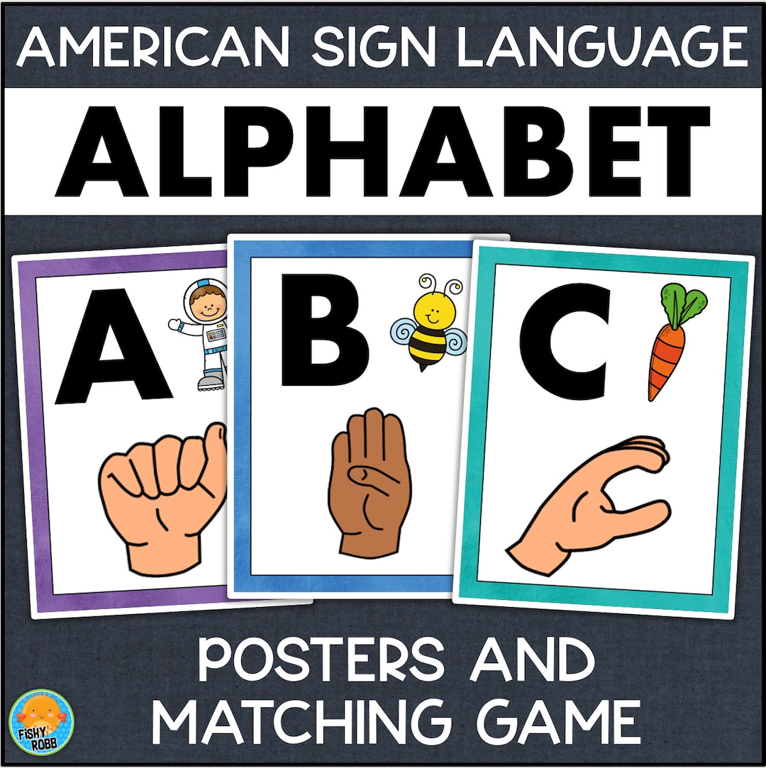 American Sign Language Alphabet Posters and Matching Cards ASL ...