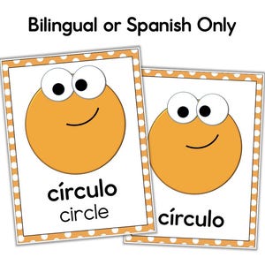Las Formas SPANISH Shape Posters Bilingual Spanish Classroom Decor - Etsy