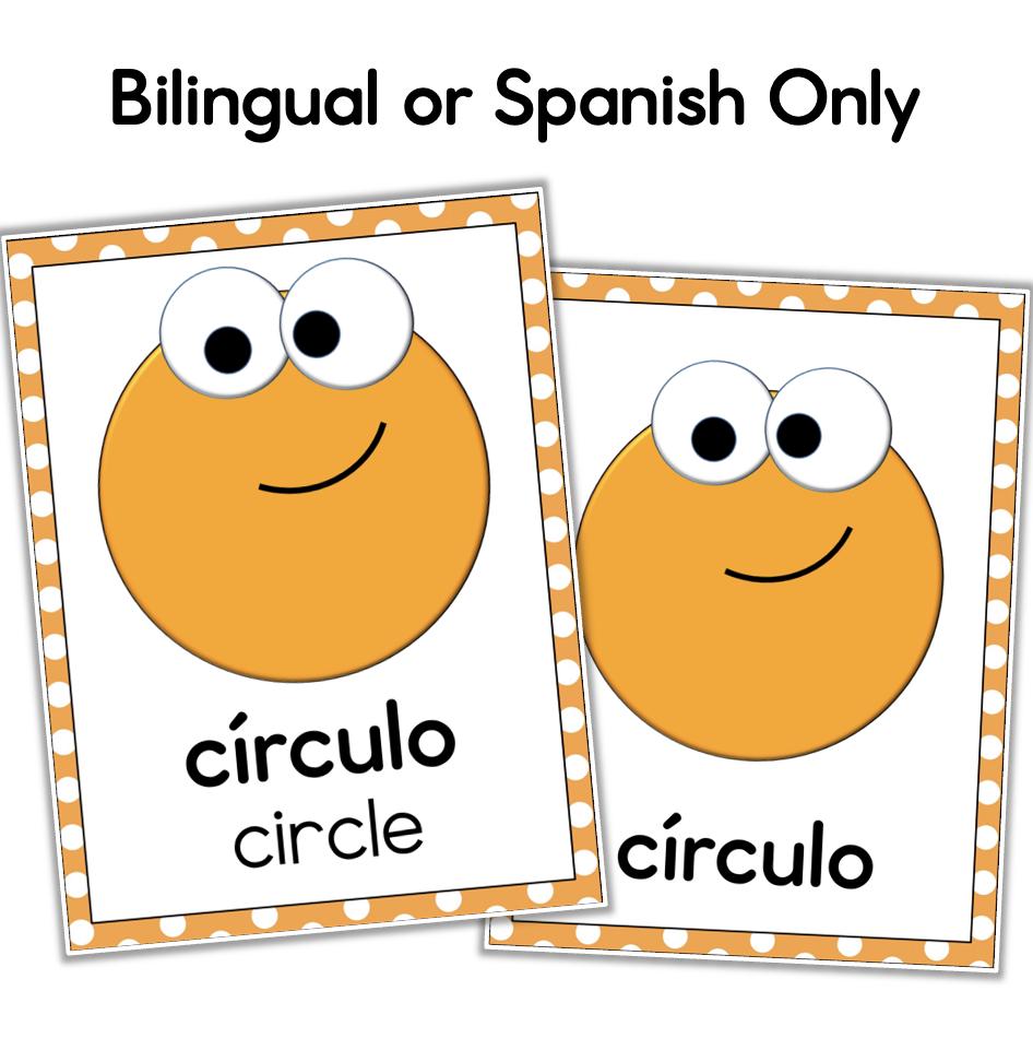 Las Formas SPANISH Shape Posters Bilingual Spanish Classroom Decor - Etsy