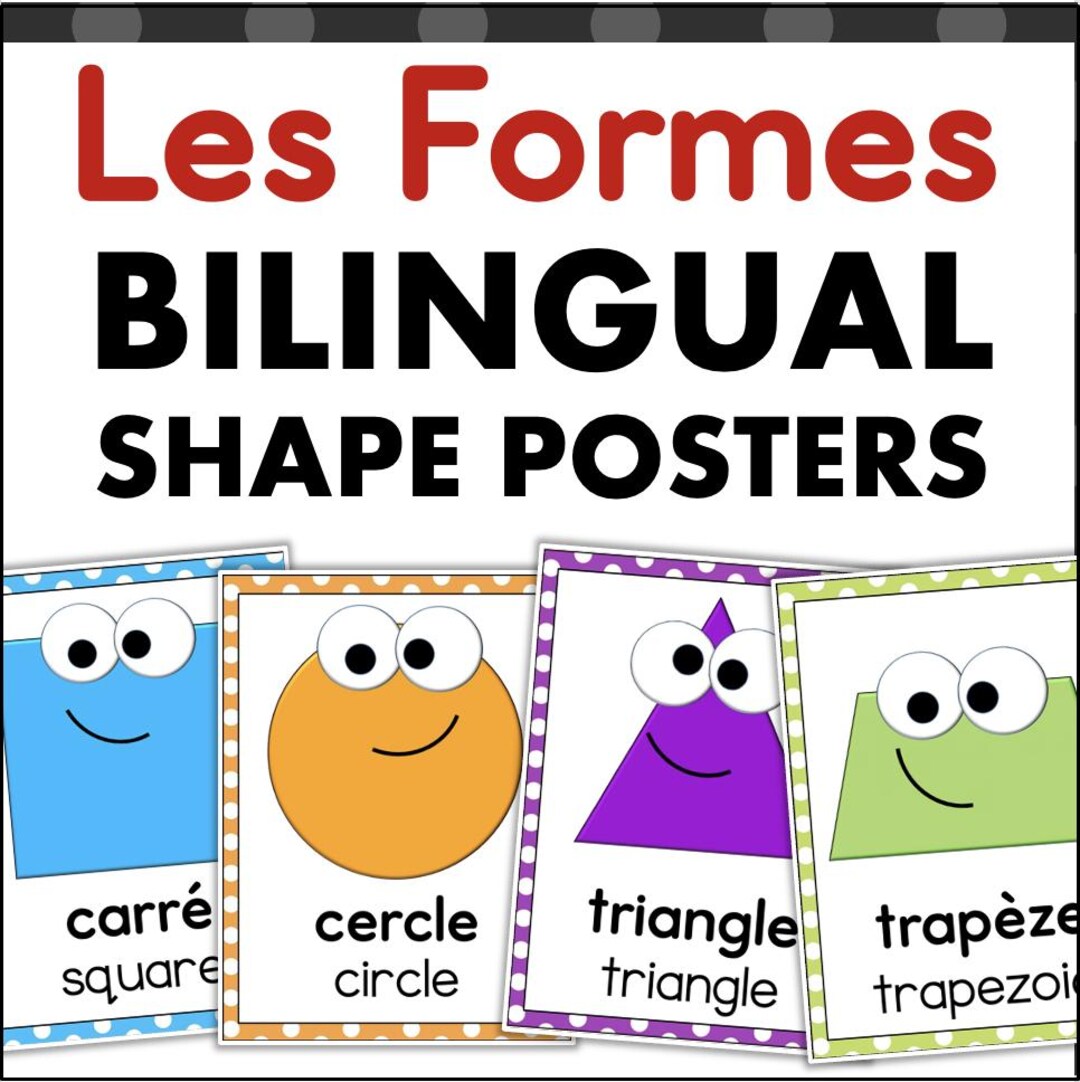 Les Formes FRENCH Shape Posters Bilingual French Classroom Decor - Etsy