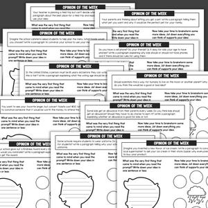 Paragraph Writing Practice 3rd 4th 5th Grade Opinion Narrative ...