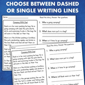 1st 2nd Grade Reading Comprehension Decodable Stories With WH Questions ...