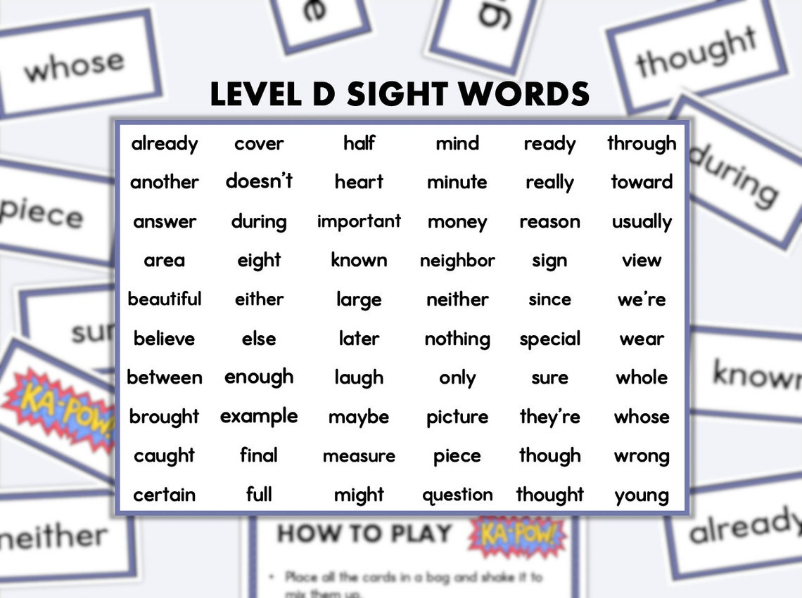 Sight Word Games Bundle Kindergarten 1st 2nd 3rd Grade - Etsy