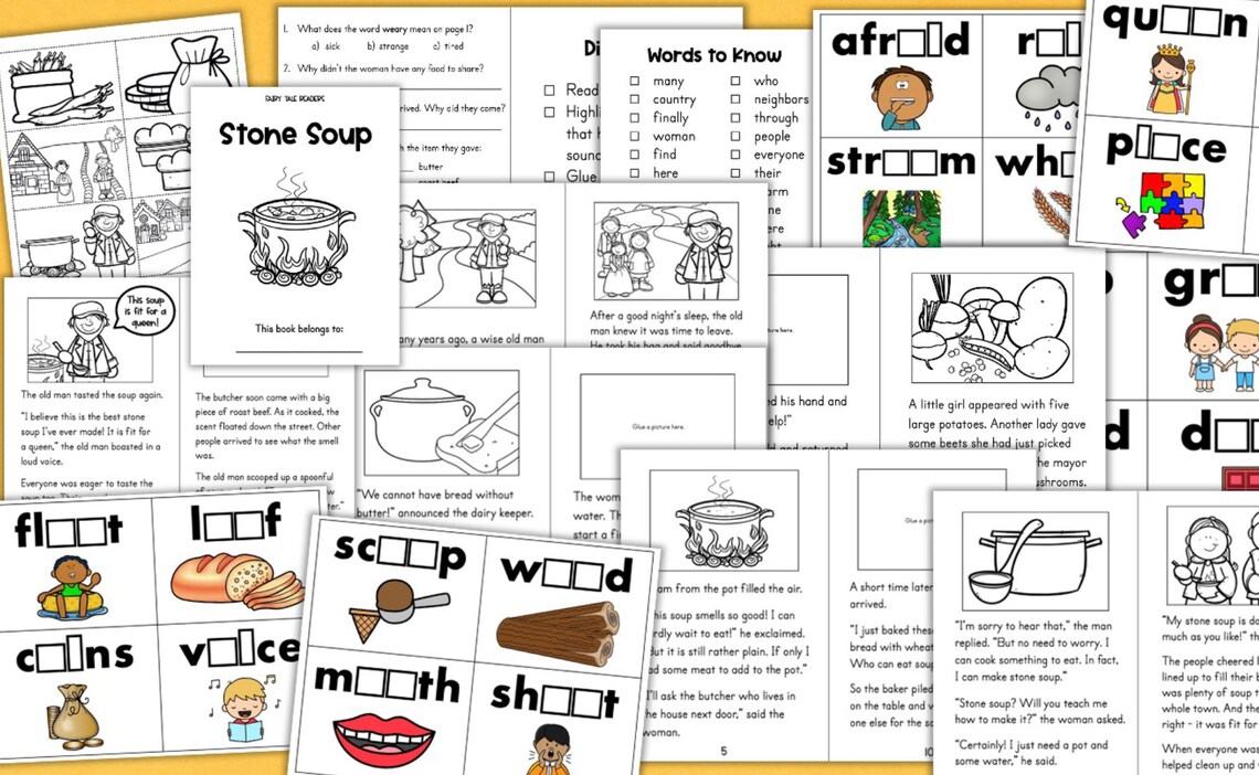 FAIRY TALES Decodable Readers Printable Books & Phonics Skills - Etsy