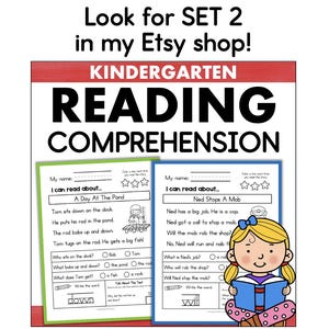 Kindergarten at Home Reading Worksheets - Comprehension Passages ...
