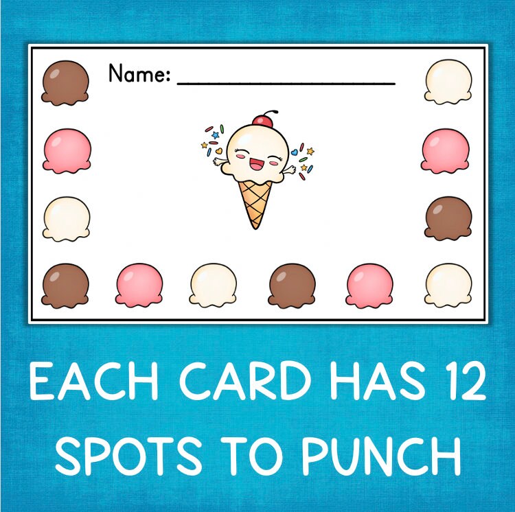 Punch Cards for Kids Behavior Management Rewards Goal - Etsy