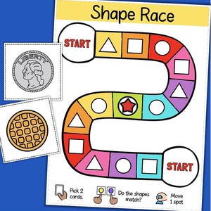 Learning Shapes Printable Games and Worksheets Preschool Prek ...