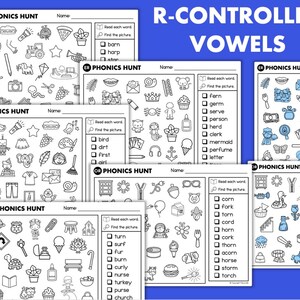 Phonics Read and Find Picture Hunt Worksheets 1st Grade 2nd Grade ...