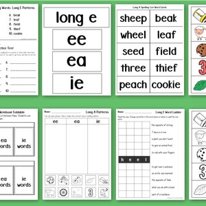 Long Vowels Printable Phonics Worksheets Vowel Teams Silent E 1st 2nd ...