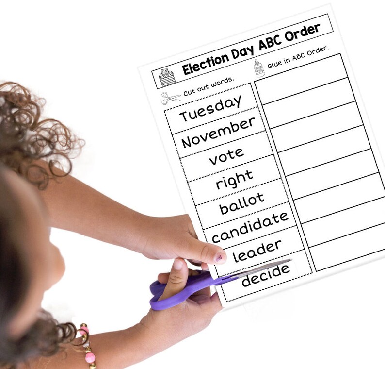 ABC Order Cut & Paste Printable Worksheets HOLIDAYS SEASONS - Etsy