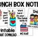 Cute Printable LUNCH BOX NOTES Positive Encouragement for Kids - Etsy