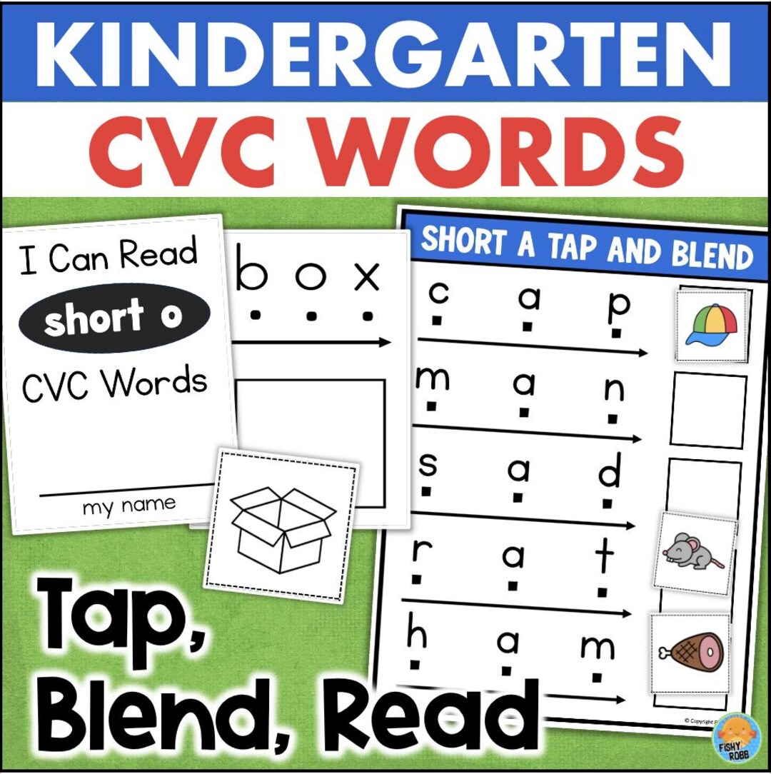 Learn to Read CVC Words Phonics Activities Kindergarten Reading ...