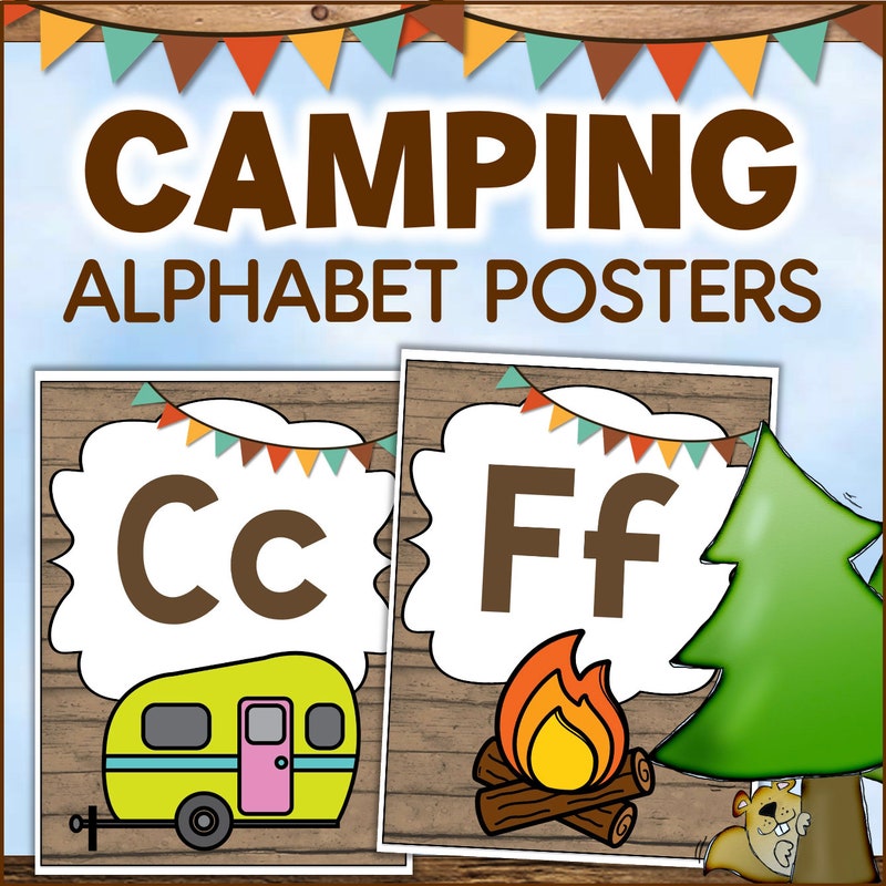 Camping Alphabet - Etsy