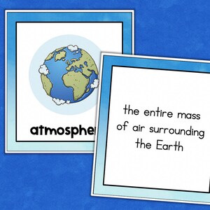 Weather and Climate Vocabulary Cards With Pictures & Definitions ...