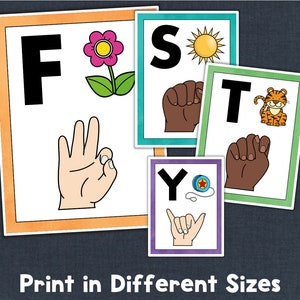 American Sign Language Alphabet Posters and Matching Cards ASL ...