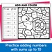 Kindergarten Add and Color by Number Worksheets Numbers to 10 Math ...