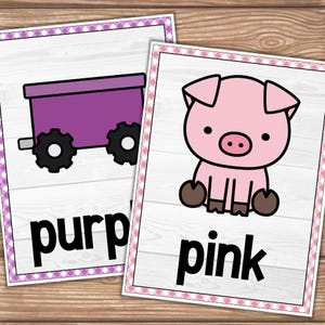 Printable Farm Theme COLOR Posters Classroom Decor Preschool ...