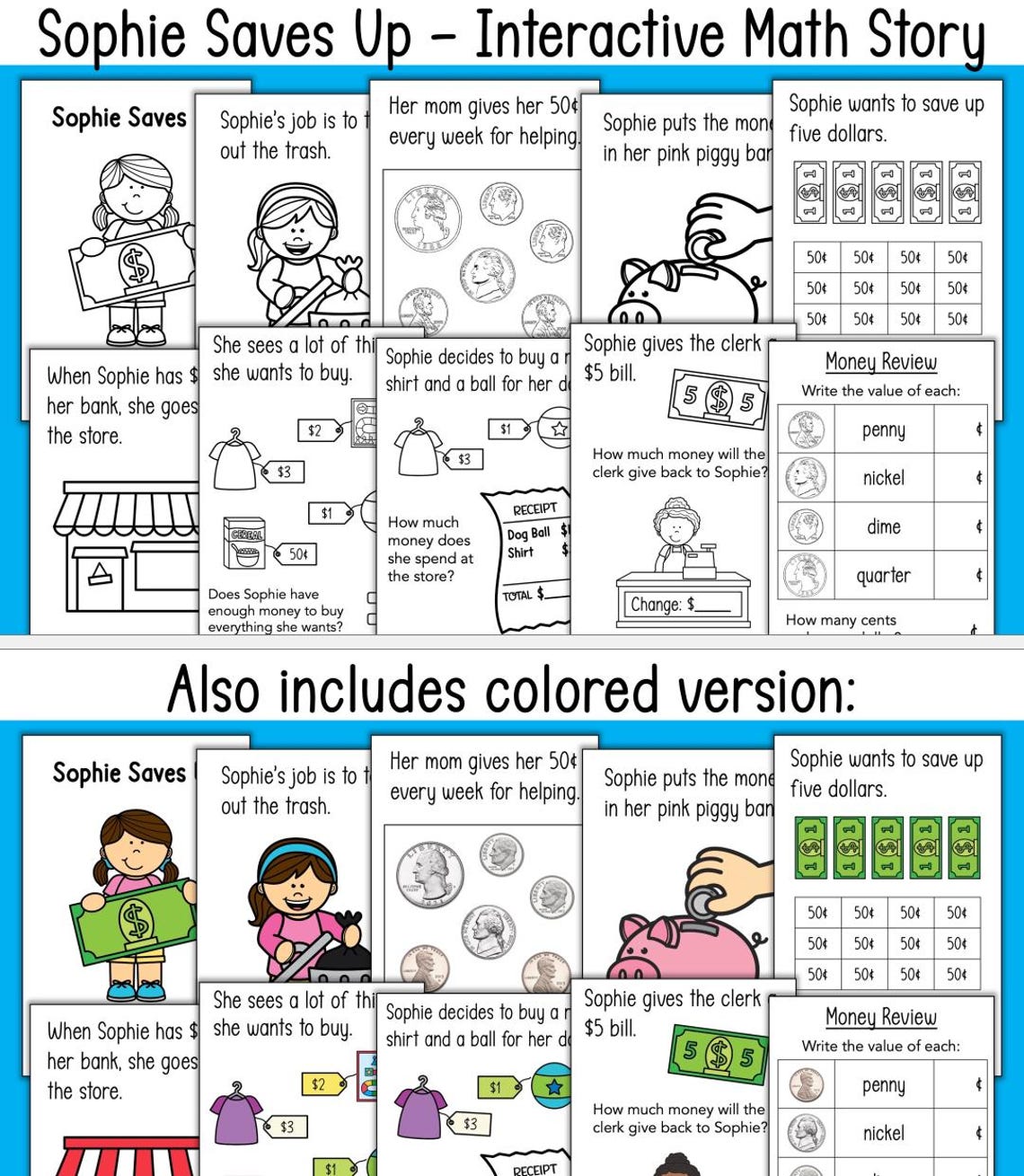 Math Stories Interactive Booklets 2nd Grade Homeschool Printable ...